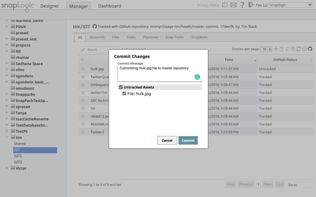 CI/CD support with SnapLogic's GitHub Cloud Integration feature | SnapLogic