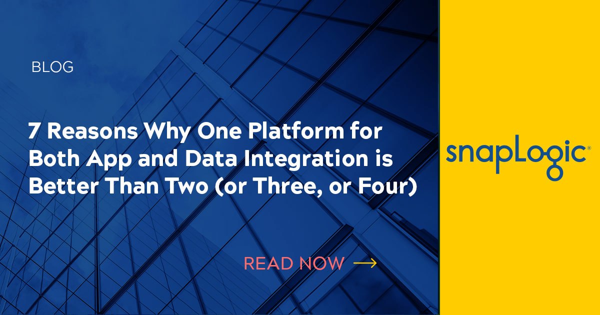 7 Reasons Why One Platform for Both App and Data Integration is Better ...