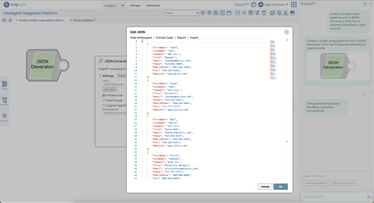 A Beginner’s Guide to Using SnapGPT | SnapLogic